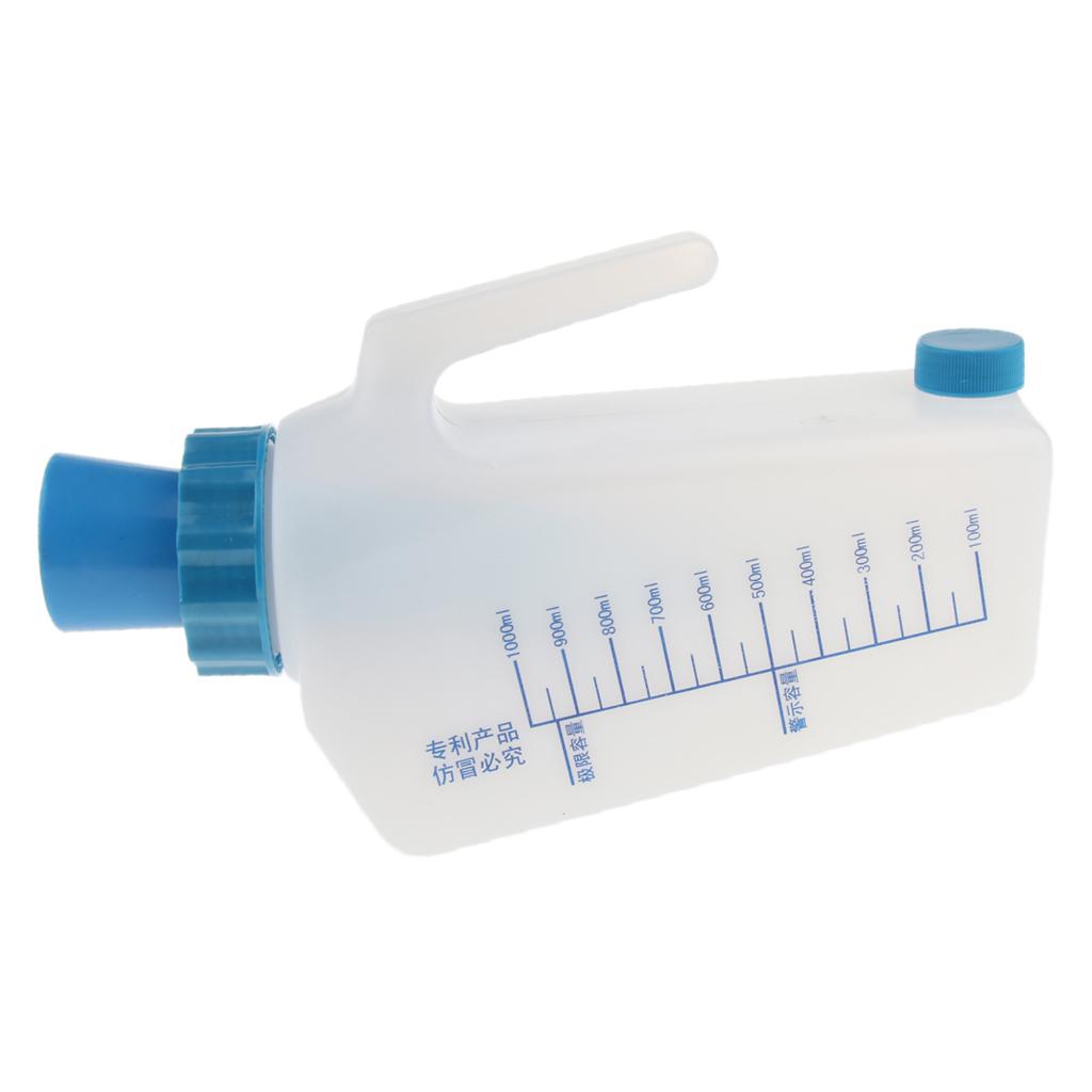 Buy 1000ml Reusable Male Bed Pee Urinal Bottle Night Drainage Container ...