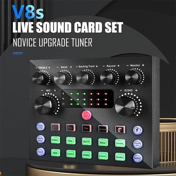 Buy Bluetooth V8S Sound Card, Live Sound Card with Voice Changer ...