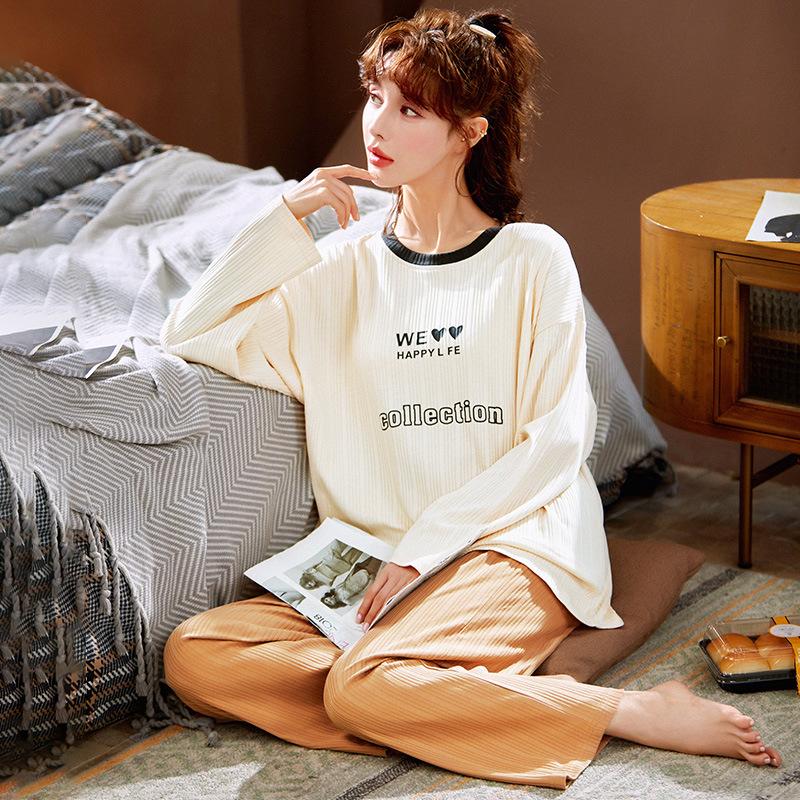 Cheap Long Sleeve Pajamas Suits Women Spring Autumn Sports Suit ...