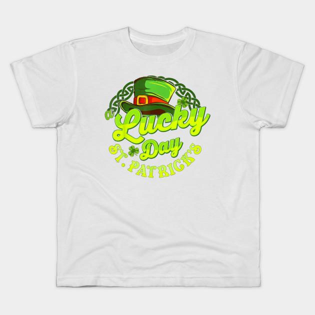 Buy Children Cartoon St Patricks Day A Lucky Day St Patricks T Shirt ...
