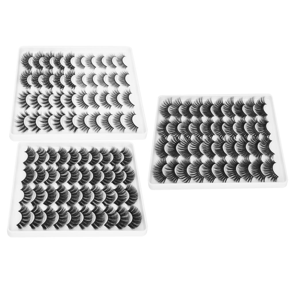 Buy 20 Pairs Multi‑Layered Fake Eyelashes Fluffy Thick Volume Eyelashes ...