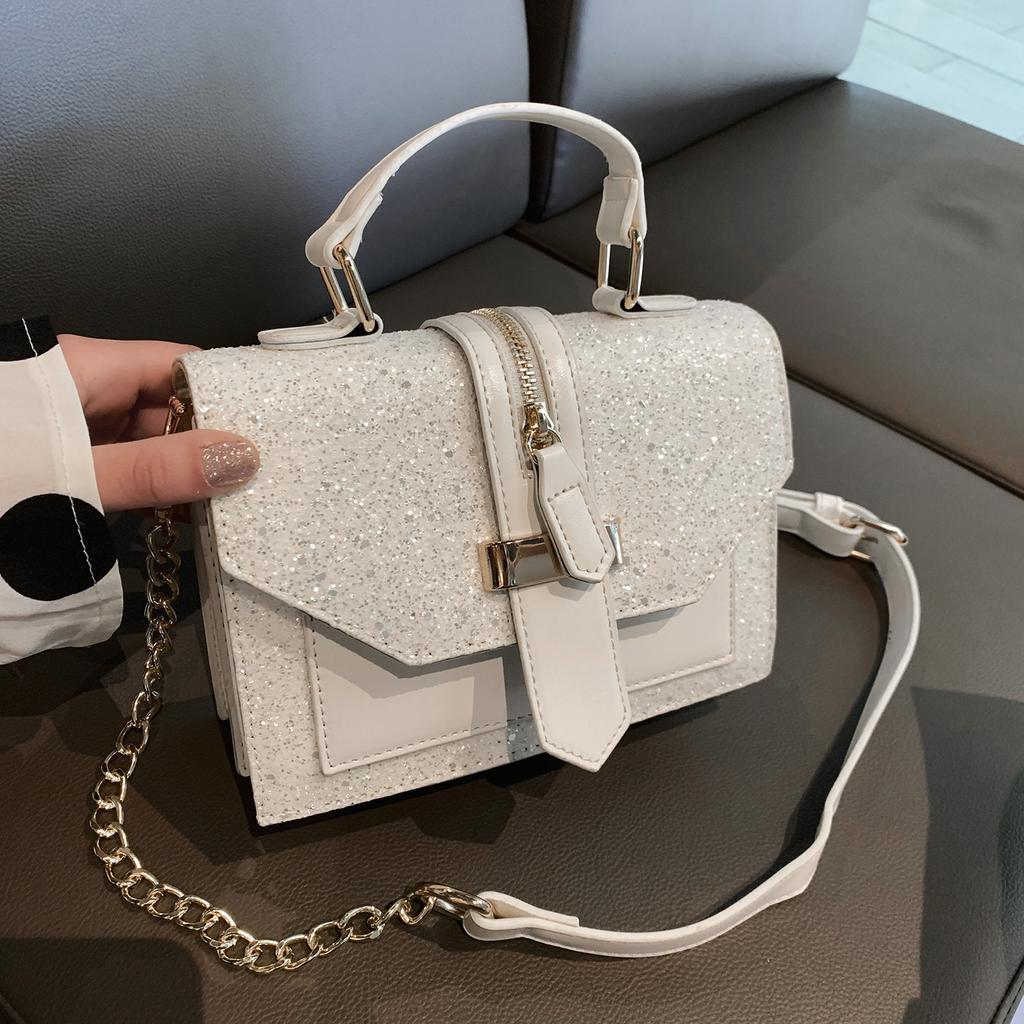 Buy Female Bag 2021 New European and American Retro Sequined Small ...