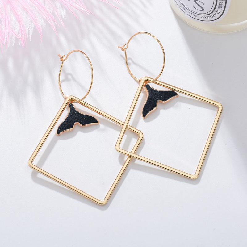 Buy Original Geometric Fishtail Earrings Simple Wild Pop Earrings at ...