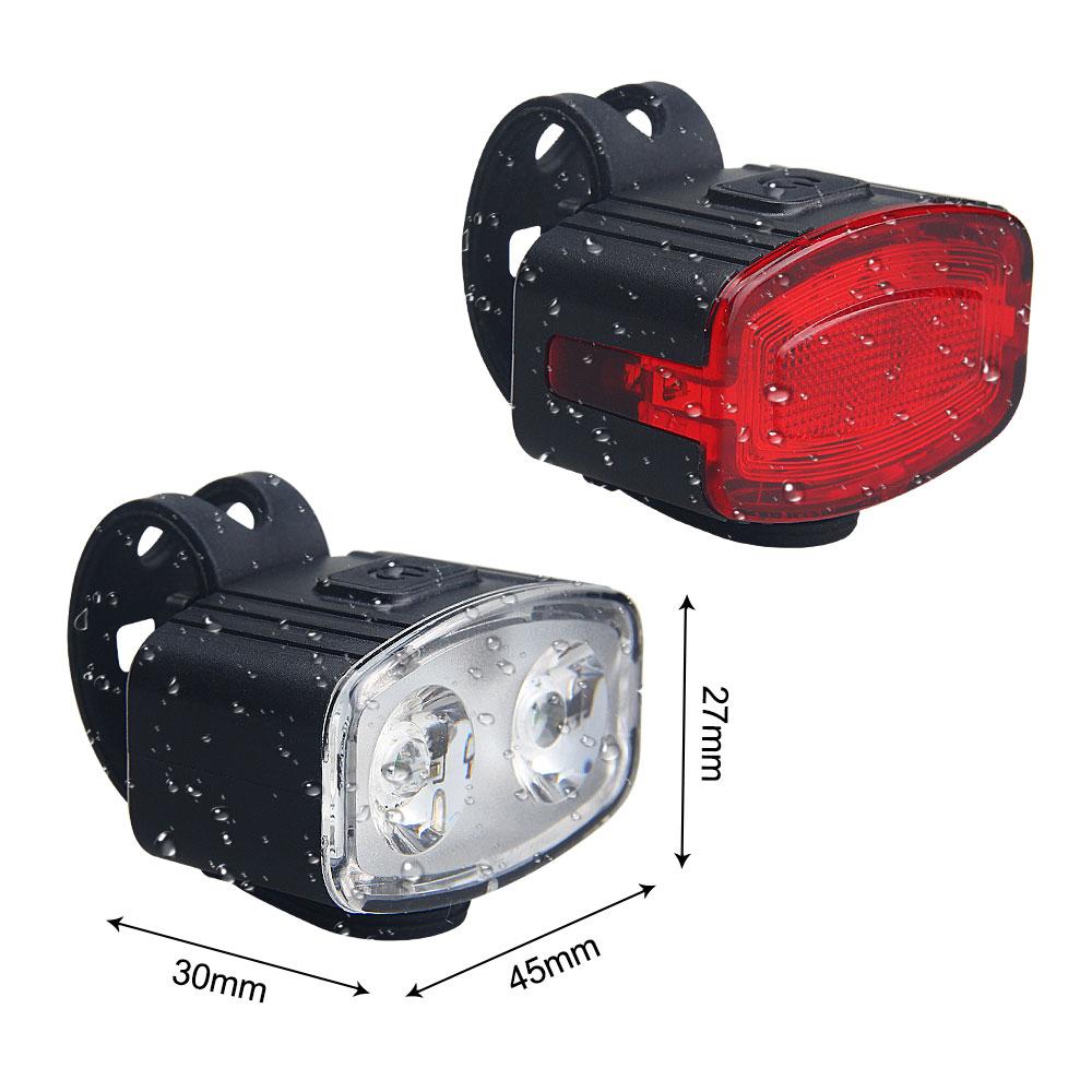 Buy Portable Mini Bike Light USB Cycling Lamp White/Red Bike Rear Light ...