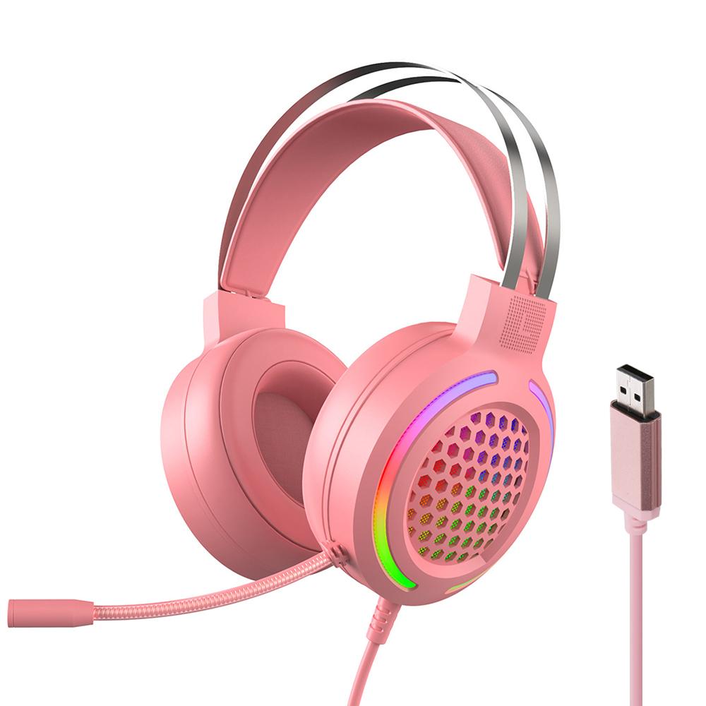 Buy Wired Headset Gaming Headset Colorful RGB Light Headphone with 360 ...