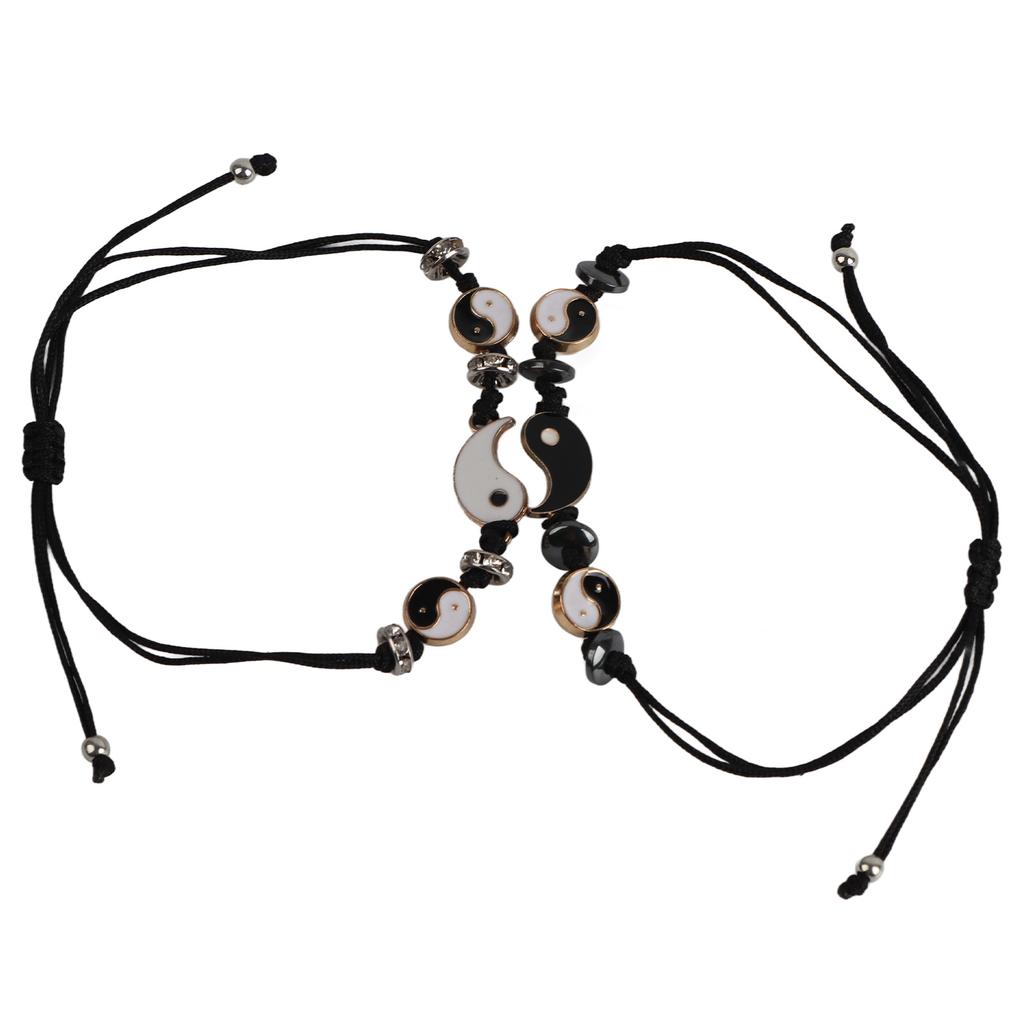 1 пара браслетов Тай Чи, нейлоновый тканый регулируемый браслет Инь Ян ...