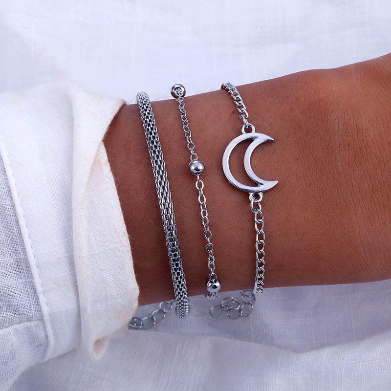Buy Personalized Jewelry Fashion Personality Moon Twist Beads Chain ...