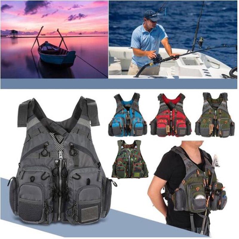 Buy Outdoor Fishing Vest Pack Multi Pocket Breathable Mesh Fishing Vest ...