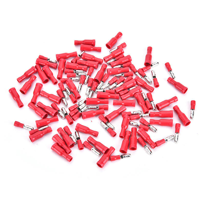 Buy 50Pairs 4Mm Female Male Bullet Butt Connector Electrical Crimp ...