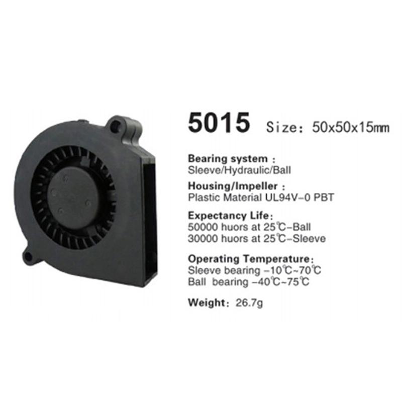 5015 Turbo Fan 12V 24V Cooling Brushless 3D Printer Parts 2Pin Dupont ...