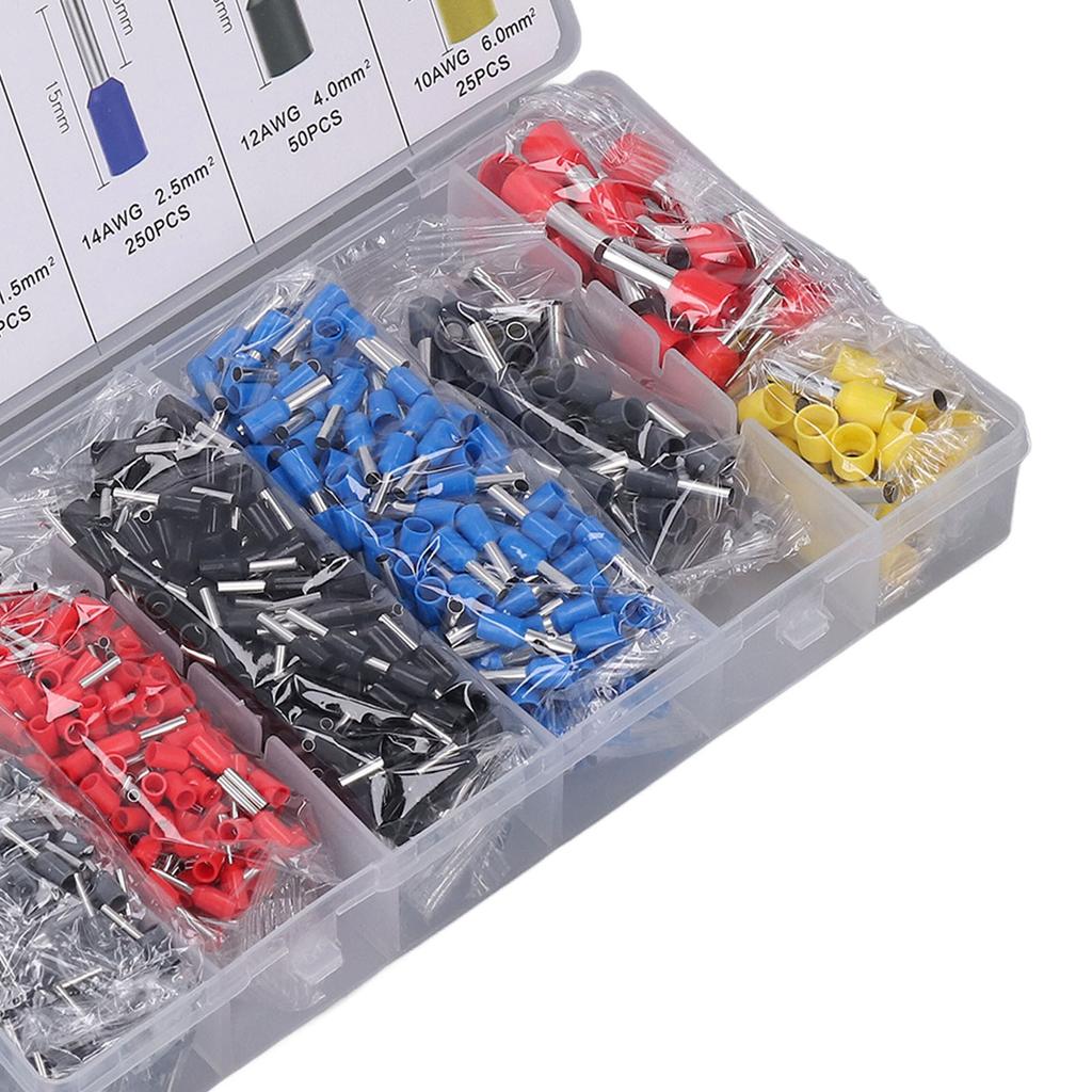 Kjøp 1200 Pcs Cold Pressed Terminals Copper Tube Terminal Set Multi ...