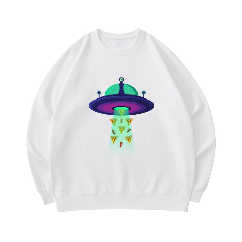 Buy Men's 300 GSM 100% Cotton Sweatshirt Aliens Munchies Print Street ...