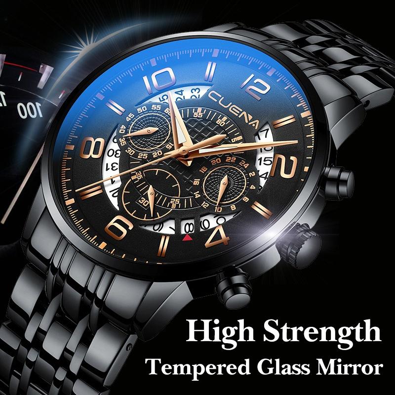 Buy Men Multi-function Six-pin Three Dial Wristwatches Stainless Steel ...