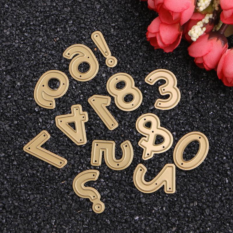 Buy Numbers Cutting Dies Stencils DIY Scrapbook Album Embossing Card ...