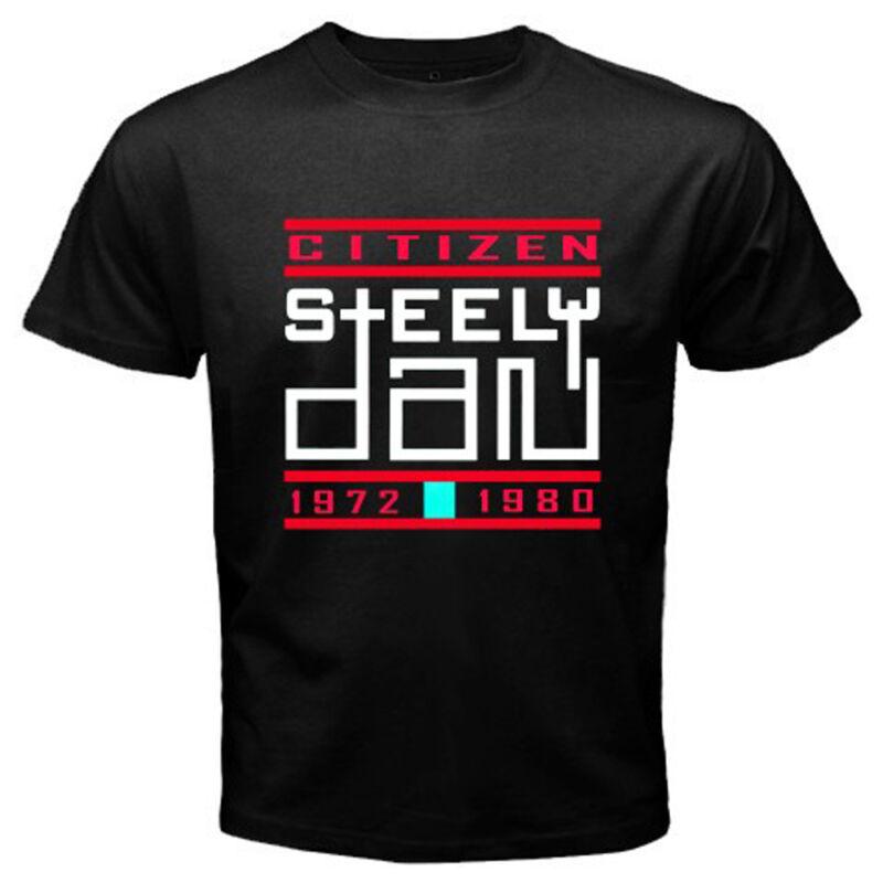 Buy Steely Dan Mens Black T-Shirt Size S Men Paint Print Tshirts ...
