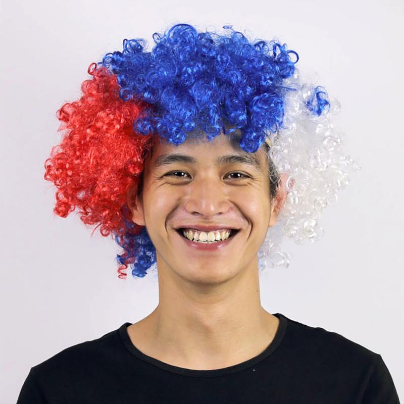 Buy World Cup Flag Wig Blast Headgear Carnival Festival Dress Up Props ...