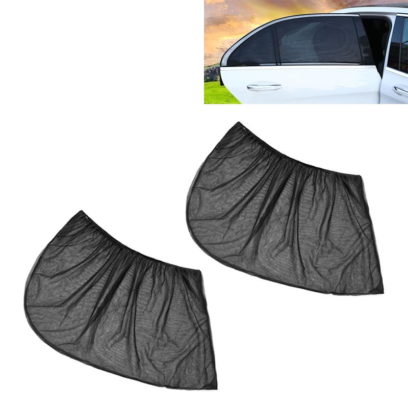 2 PCS Car Rear Window Net Yarn Sunscreen Insulation Window Sunshade ...