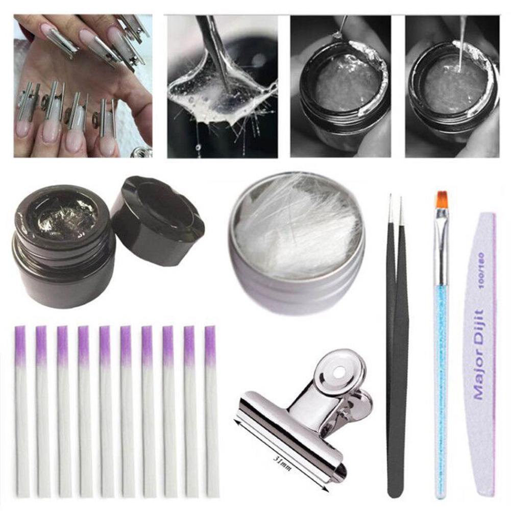 Buy Professional Fiberglass Nail Kit Fiber Nails Extension Manicure ...