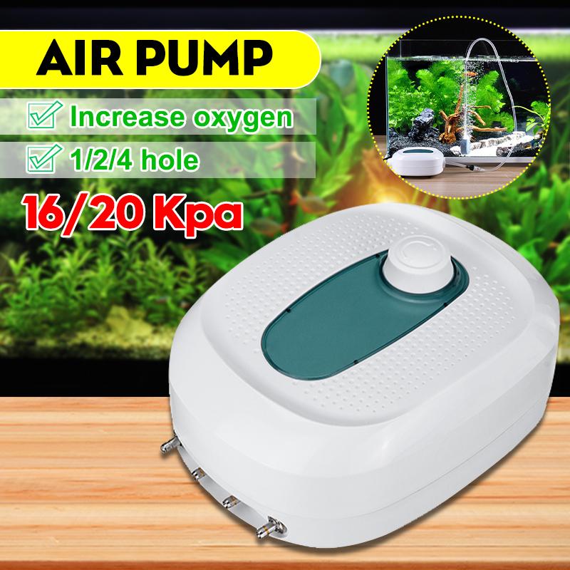 Buy Aquarium Air Pump Fish Tank Mini Silent Compressor Single Double ...