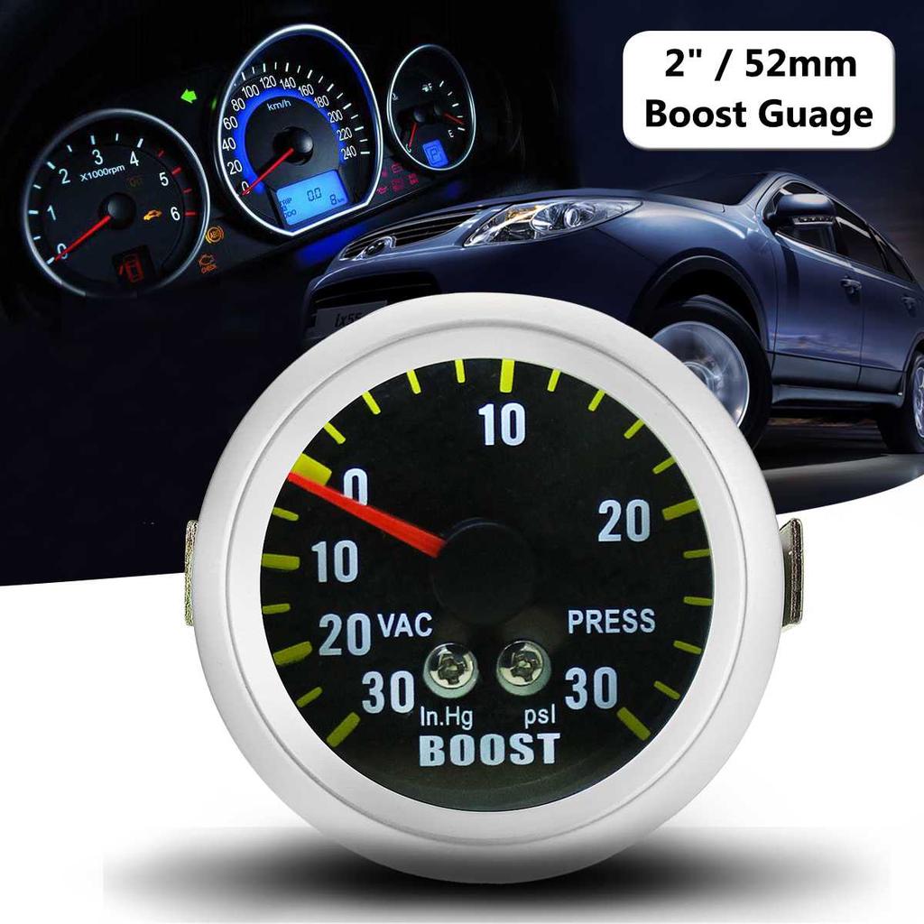 2inch 52mm Car Carbon Fiber Face Mechanical Boost Vacuum Gauge ...