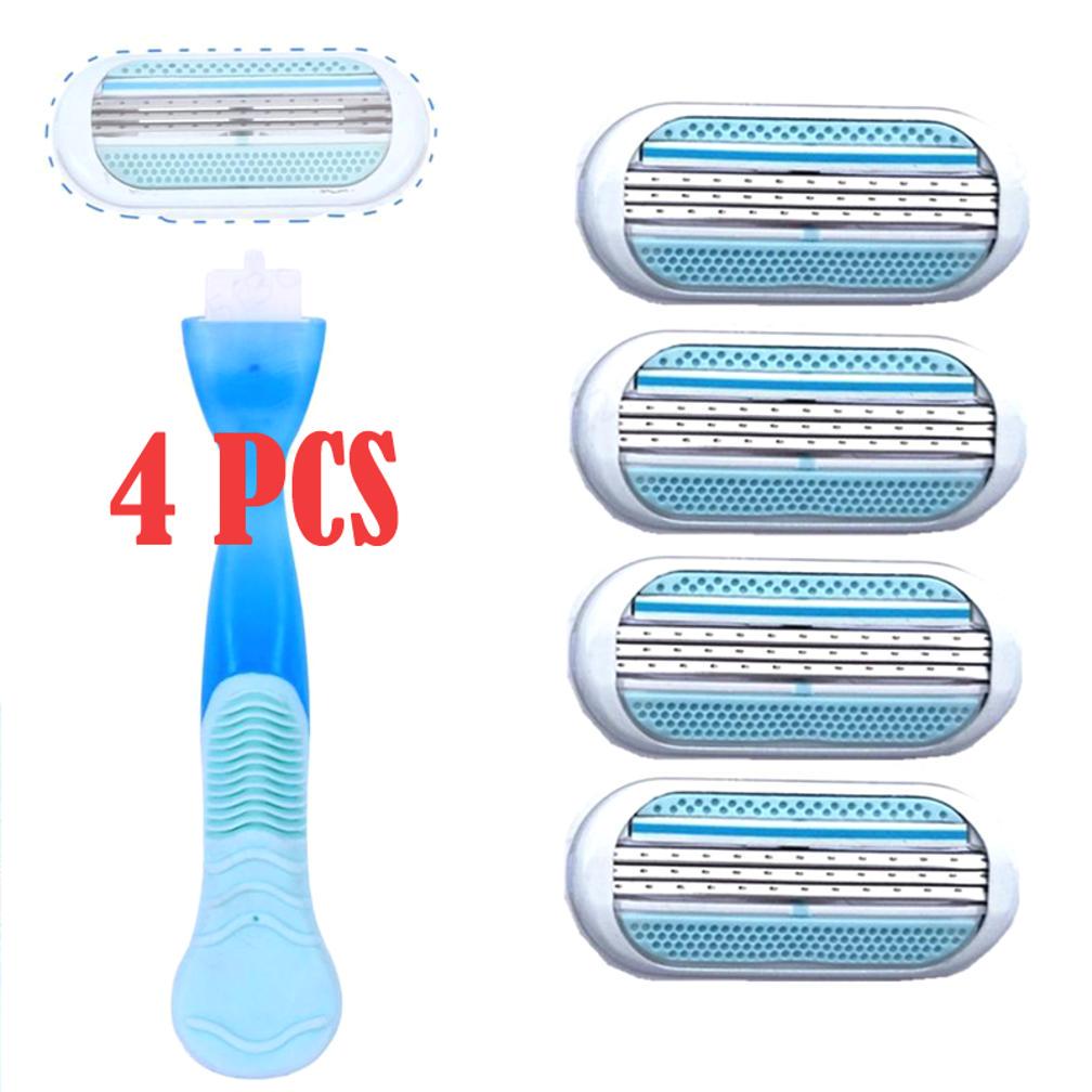 Buy 1/2/4 Pieces / Set Lady Manual Three-Layer Shaving Heads Hair ...