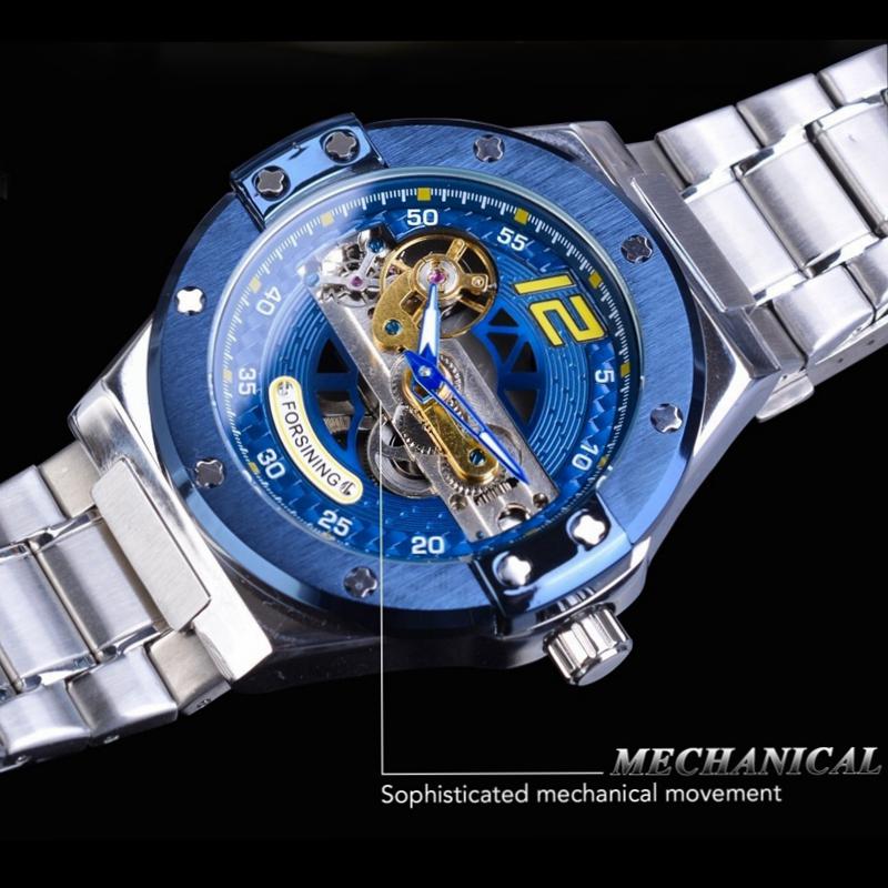 Buy Transparent Automatic Mens Watches Hollow Skeleton Mechanical Watch ...