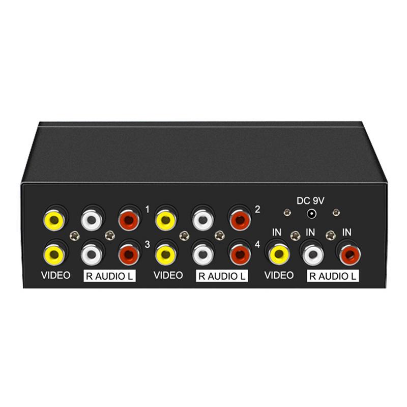 Buy 4 - Port for AV Video Audio Splitter 1x4 One in Four Out RCA ...