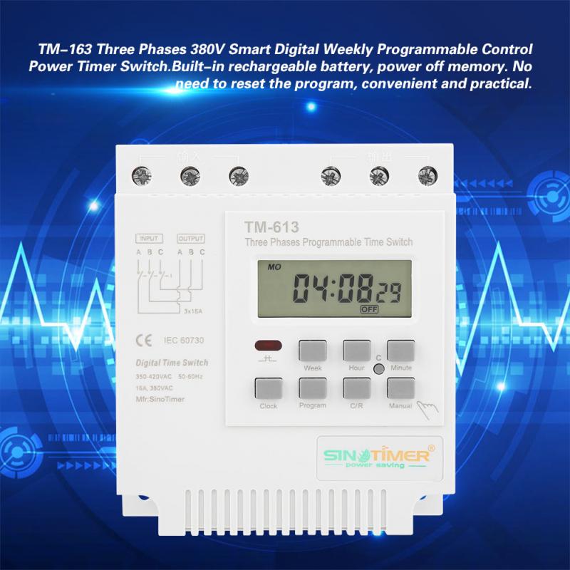 TM-163 Three Phases 380V Smart Digital Weekly Programmable Control ...