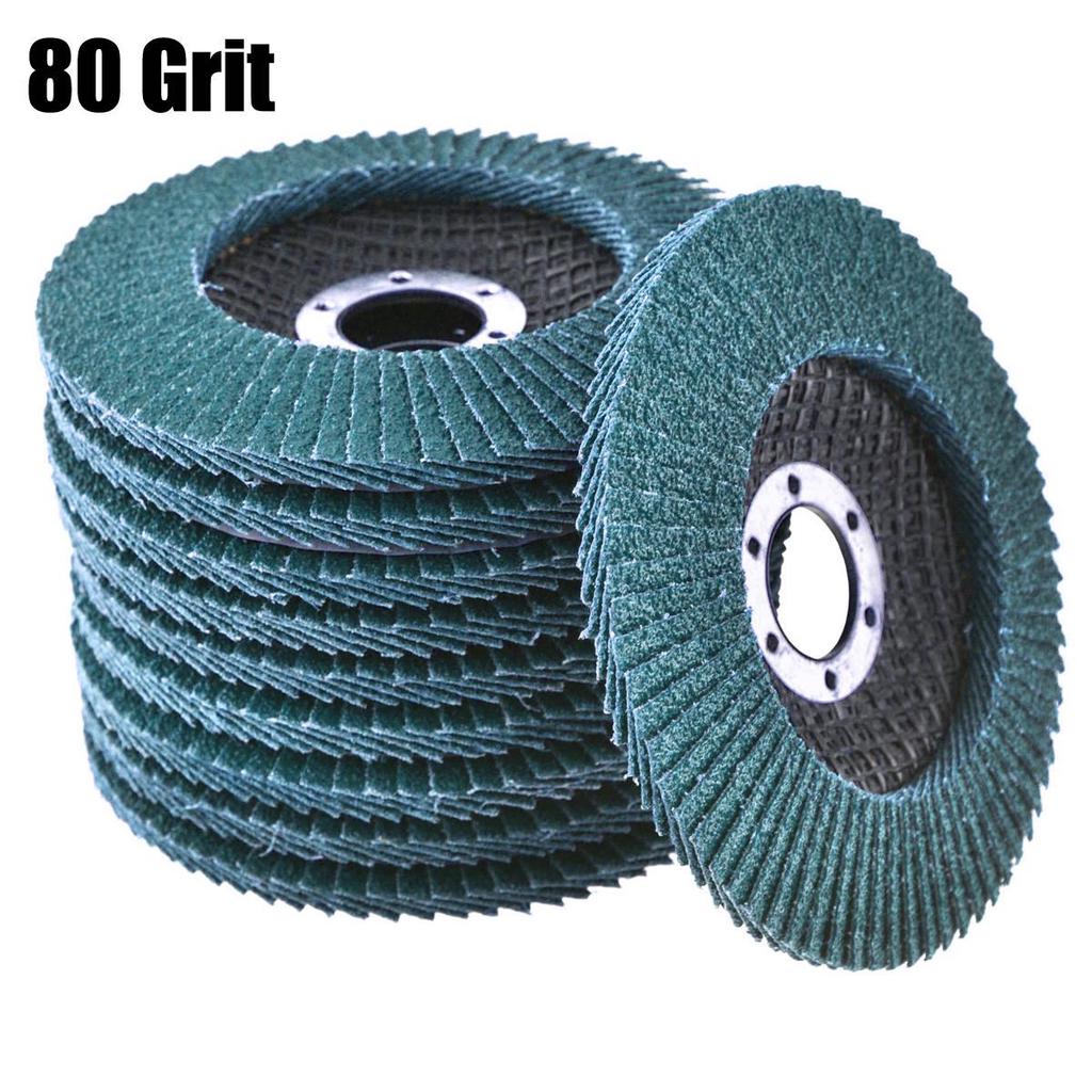 10PCS Professional Flap Discs 115mm 4.5 Inch Sanding Discs 460/80/ Grit ...