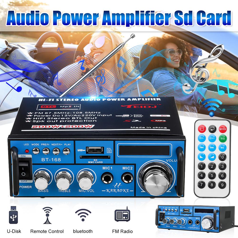 Buy 800W/400W Home Amplifiers Audio Bluetooth Amplifier Subwoofer Car ...