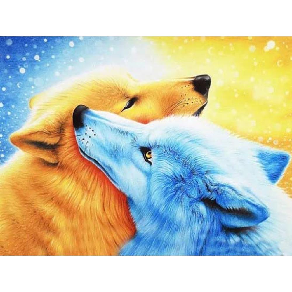Buy Full 5D Diamond Painting "Fox and His Family" Embroidery Pictures ...