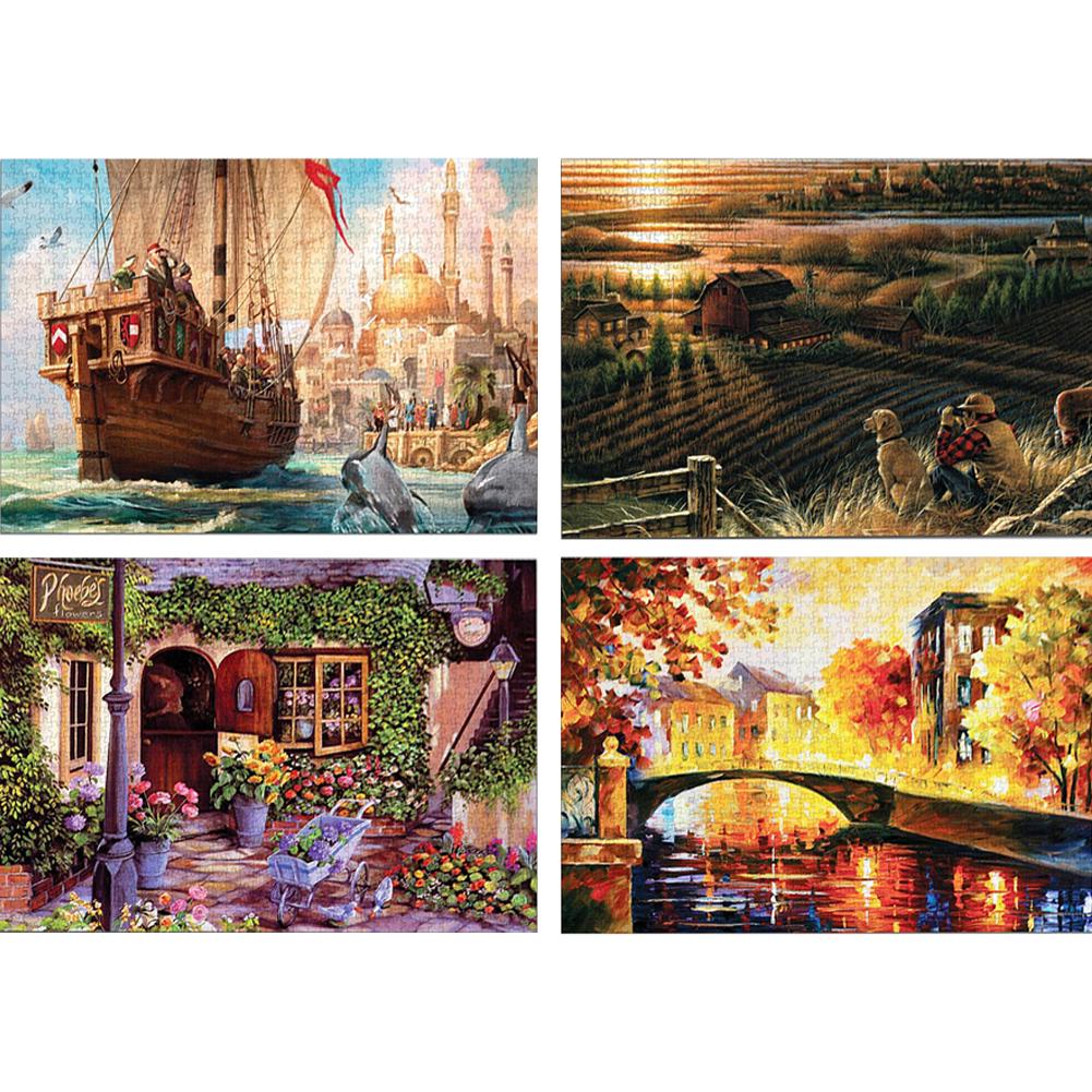 Buy 1000pcs Paper Puzzle Jigsaw Educational Picture DIY Toys Adults ...