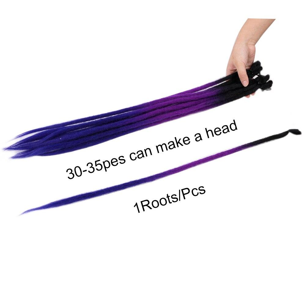 20Inch 100% El Yapımı Dreadlocks Reggae Saç Hip-Hop Tarzı Yumuşak sahte ...