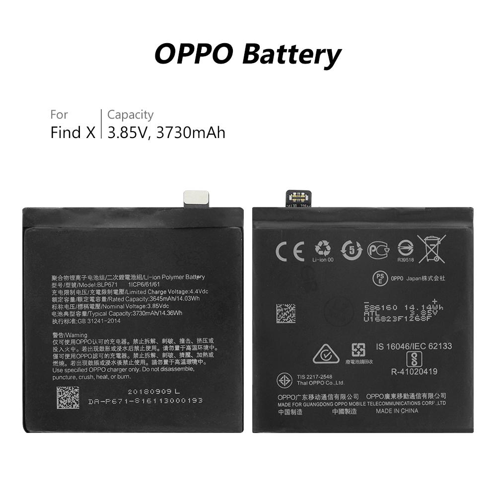 Buy Original BLP 671 BLP671 Rechargeable Battery For OPPO Find X Phone ...