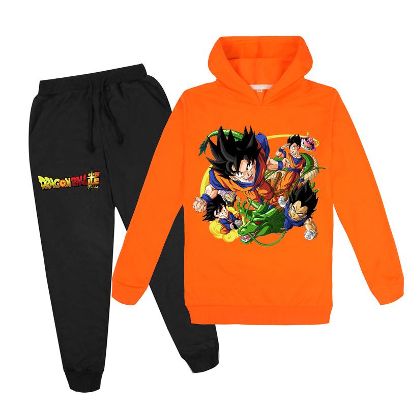 Buy 2020 Fashion Kid Goku Suits Hoodies and Pants Two Piece Boys and ...