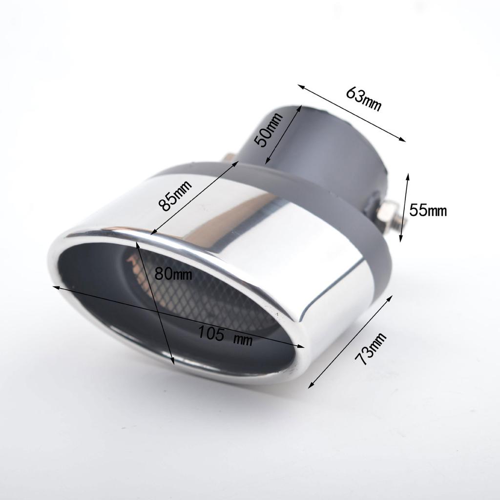 Buy Universal Car Vehicle Modification Square Exhaust Muffler Steel ...