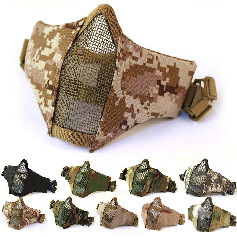 Buy Adjustable Tactical Lower Half Face Mask for Military Hunting ...