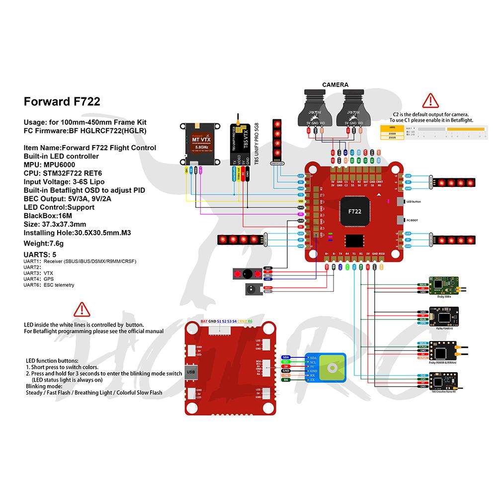 Cheap Forward F722 36S F7 Flight Controller STM32F722 RET6 for 100450mm RC FPV Racing Drone | Joom