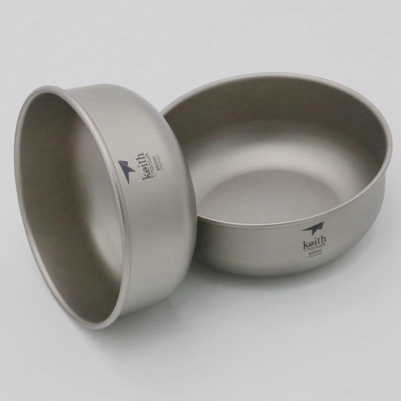 Buy Keith Camping Pure Titanium Bowls 300ml-900ml Bowls Cookware ...