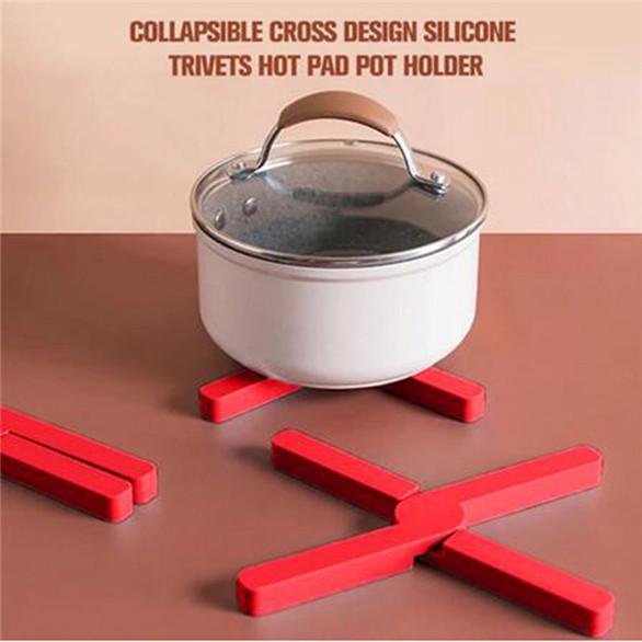 Buy Creative Cross Silicone Pot Mat Folding Silicone Pad Kitchen ...