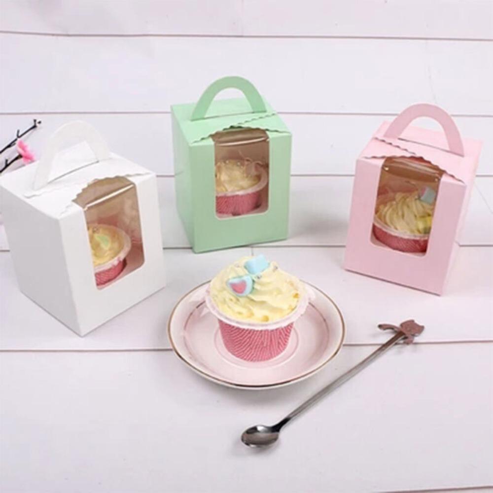 5pcs Mini Gift Portable Inner Tray Packaging Cup Cake Muffin Box ...