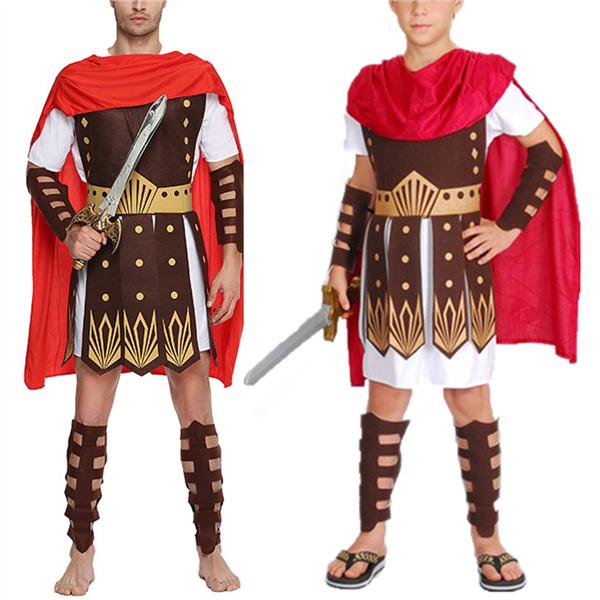 Buy 1 Set of Ancient Roman Halloween Gladiator Adult Clothing for ...