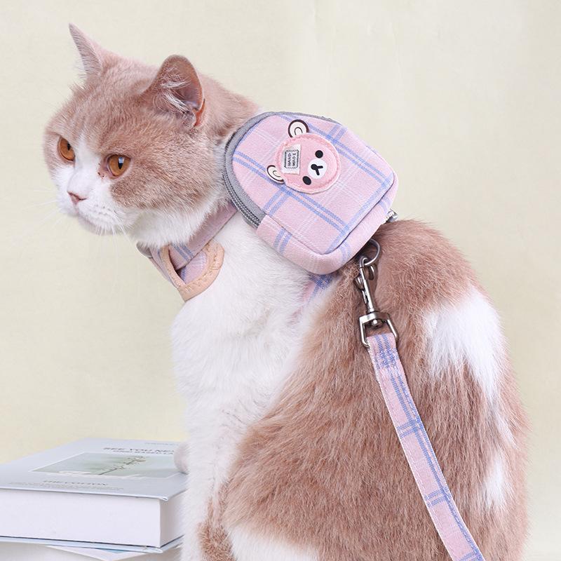 Buy Pet Dog Vest Harness Leash Backpack 3pcs Sets Adjustment Breathabl ...