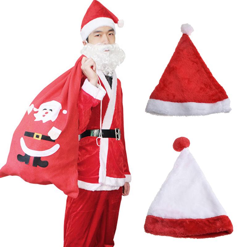 Buy Unisex Santa Hat Christmas Red Caps For Family Party Gift Keep Warm ...