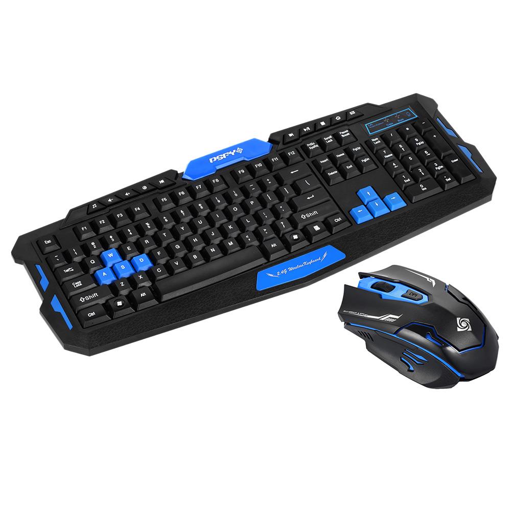 DSFY 2.4GHz Wireless Gaming Keyboard Mouse Combo 19 Keys Anti-ghosting ...