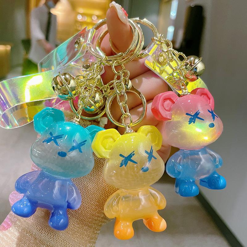 Buy Creative Cartoon Resin Jelly Star Bear Keychain Exquisite Fashion ...