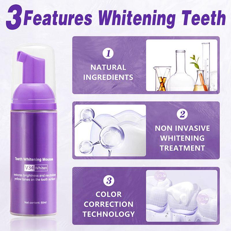 Cheap Teeth Whitening Foam Toothpaste 50ml Toothpaste Cleansing Foam ...