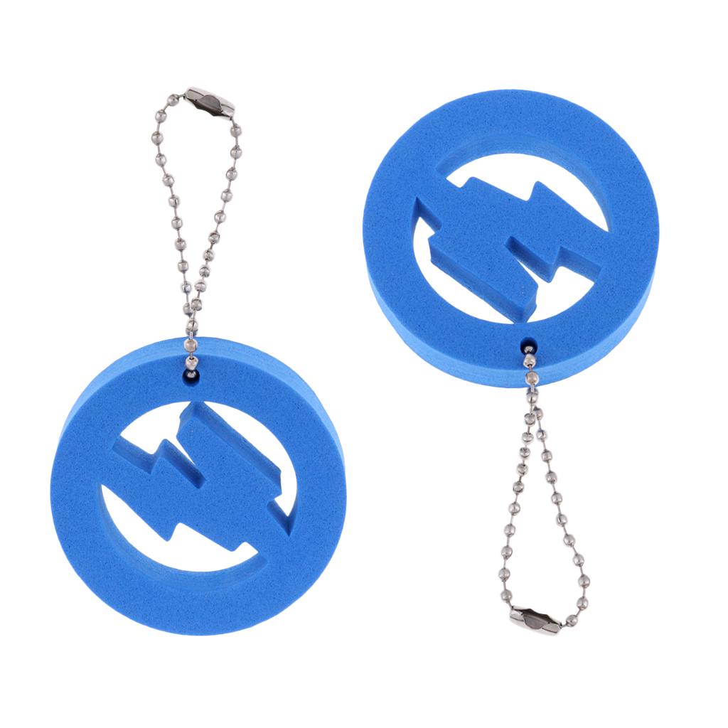 Buy 2 Pieces Round Buoy EVA Floating Keychain Keyring Water Key Float ...