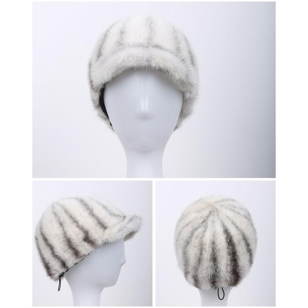 Buy Winter High Quality Mink Fur Women Warm Hat Fashion Thick Visor Hat ...