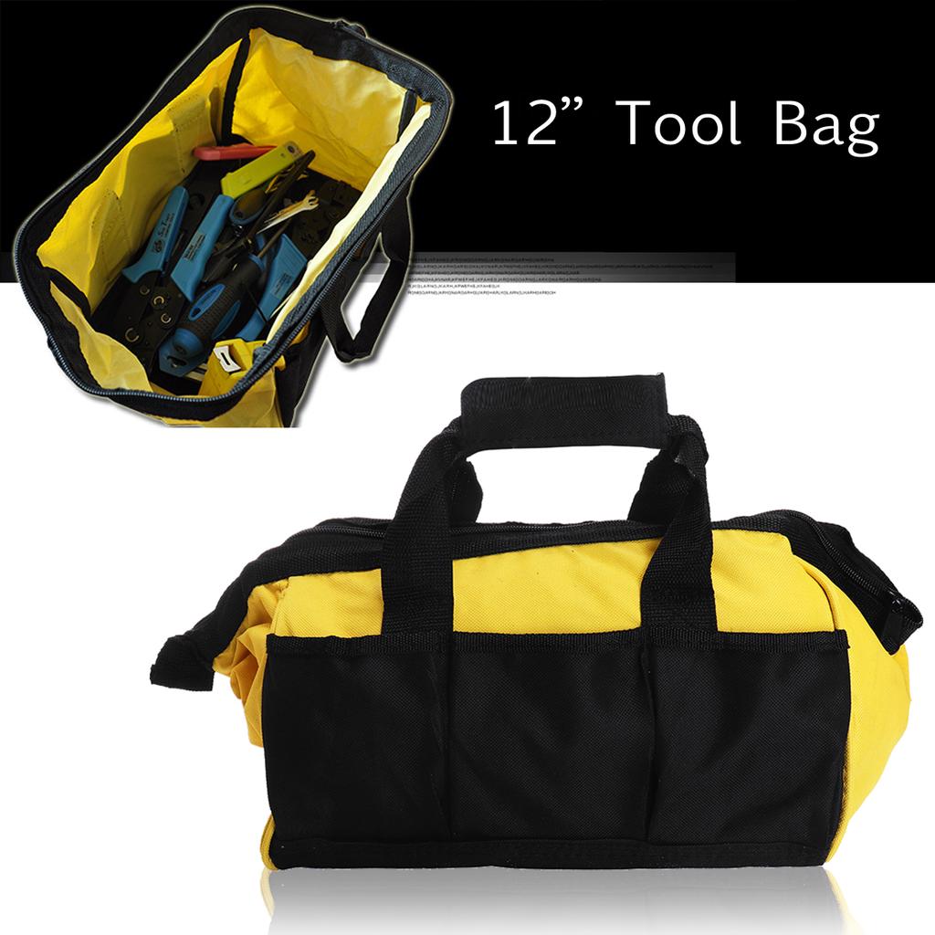 Buy 12‘‘ Canvas Heavy Duty Tool Bag Electrical Pouch Contractor Toolbag ...